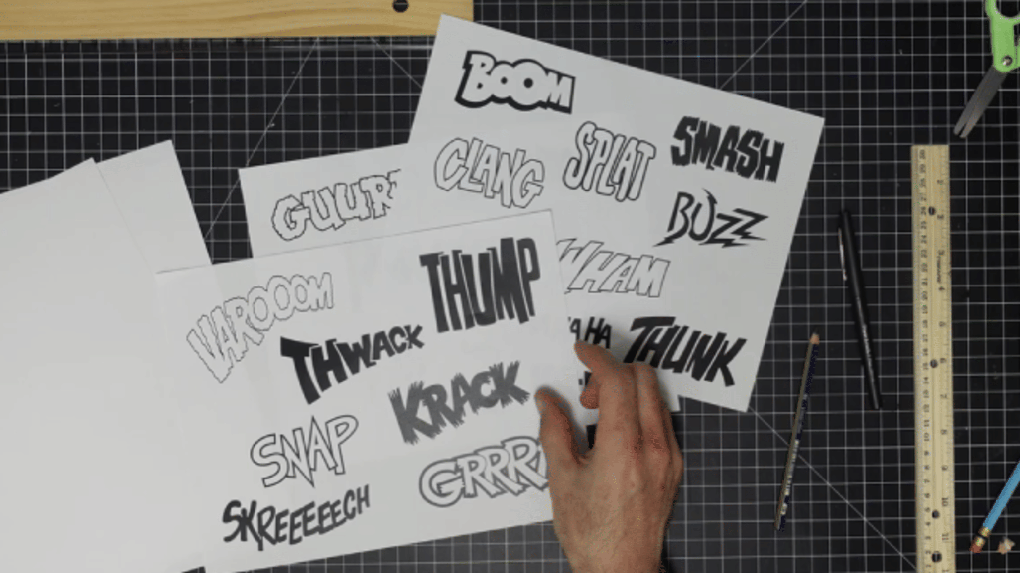How to Draw sound effects on your comic – DIY